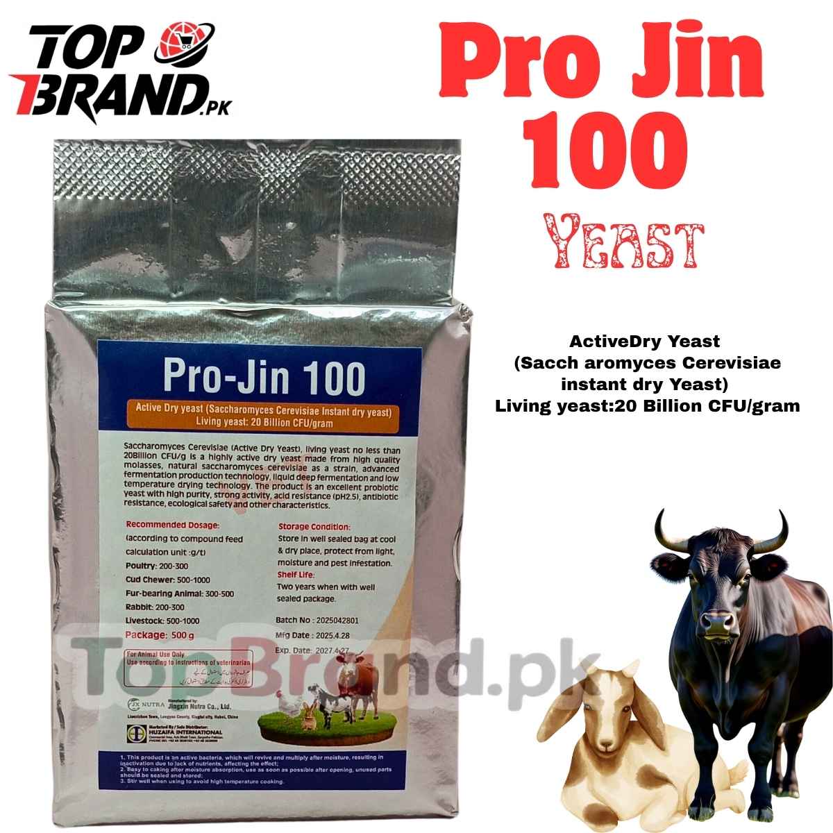 High-Performance Probiotic Yeast – Pro-Jin 100 for Livestock & Poultry ...